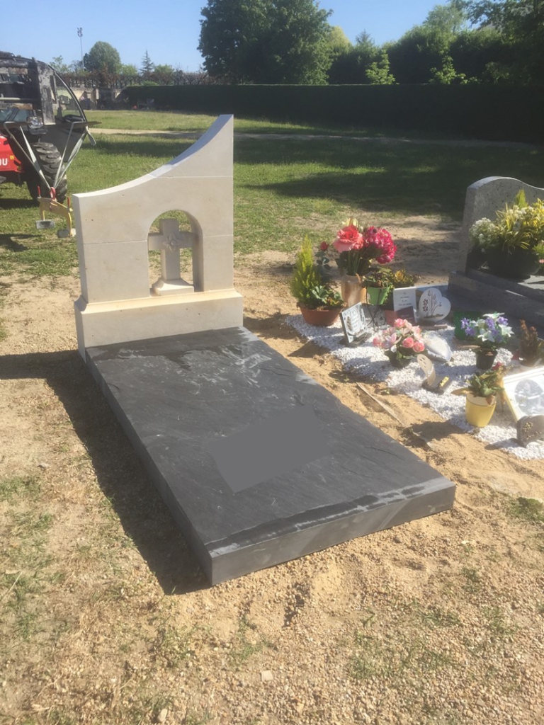 Réalisation d’une pierre tombale (49) - Hadet la Chapelle